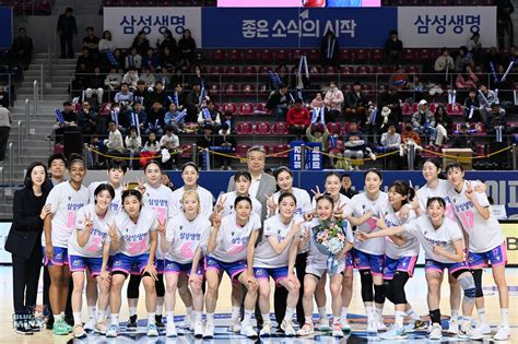 용인삼성블루밍스농구단 반가운 얼굴들💙 홈경기에서만난 반가운얼굴들 최서연 분당경영고 숙명여고