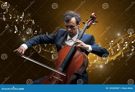 Lonely Composer Playing On Cello Stock Image Image Of Musician Lifestyle 133303087