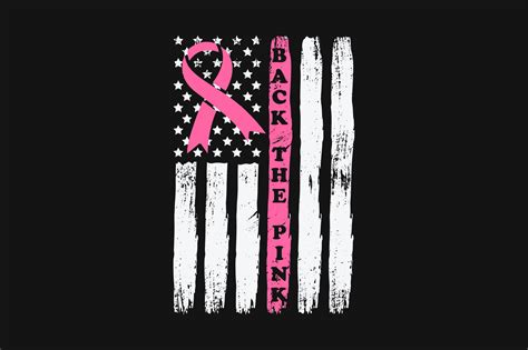 Usa Flag Breast Cancer Awareness Shirt Graphic By Tentshirtstore