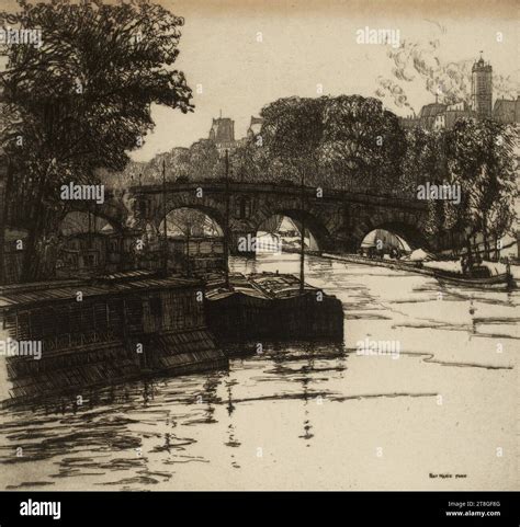 Pont Marie Paris Armington Caroline Helena Engraver Array Print