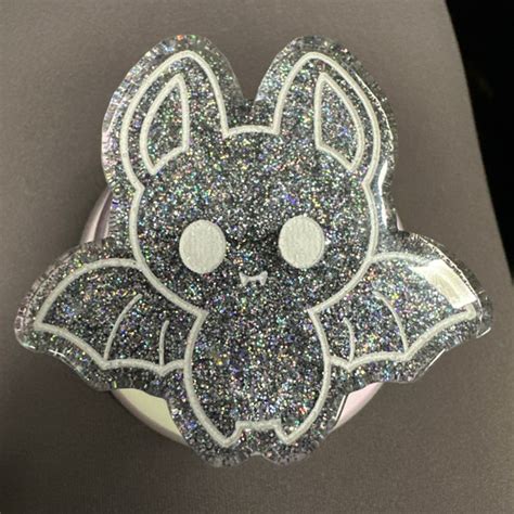 Glitter Bat Popsocket™ Hand Painted Acrylic Phone Grip Etsy