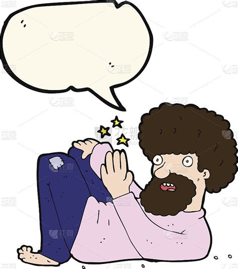 卡通嬉皮士说话泡泡