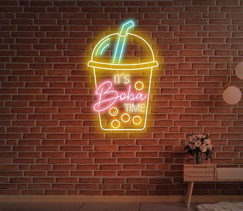 Original Eye Catching Boba Tea Shop Neon Sign Bubble Tea Led Neon Light