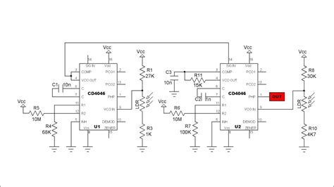 Kind Of A Ring Modulator Circuit With Two Cd4046 Youtube