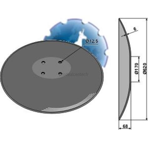 Disque de déchaumeur Universel lisse 4 trous à fond plat 620 x 6 mm