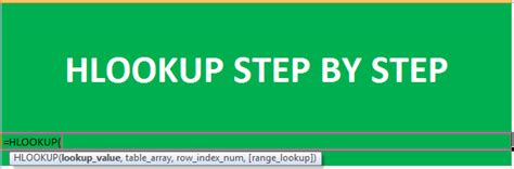 How To Use HLOOKUP Function In Excel Sheet Step By Step