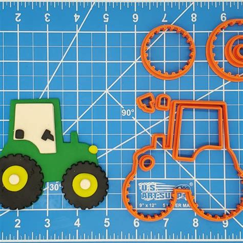3d File Tractor Multipiece Fondant Cookie Cutter Set Multiple Sizes 🚜