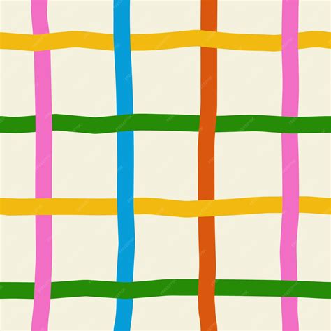 Premium Vector Seamless Pattern Of Multicolored Curved Checkered