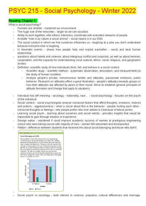 Psyc Social Psychology Winter Psyc Social Psychology Winter Reading