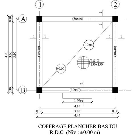 Lower Floor Formwork Design In Detail Autocad 2d Drawing Cad File Dwg File