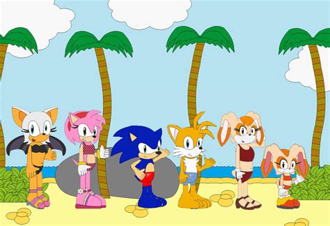 Sonic Gang At The Beach By Kphoria By Miguel130509 On Deviantart