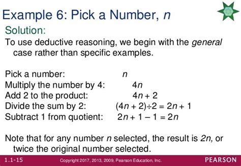 Problem Solving Deductive Reasoning Math Examples
