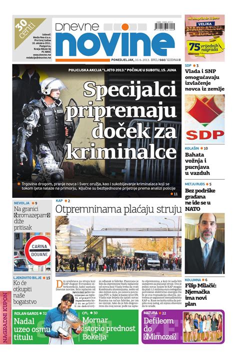 Izdanje Jun By Dnevne Novine Issuu