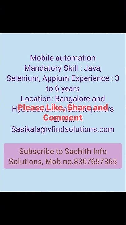 Hiring For Mobile Automation Mobileautomation Automationtesting