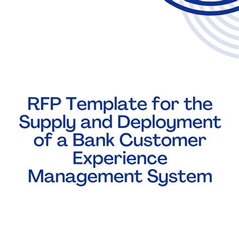 Rfp Template For The Supply And Implementation Of A National Payment Switch Platform Banking