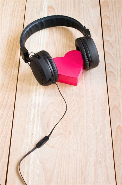 Headphones And Pink Heart Stock Image Image Of Music 65160791