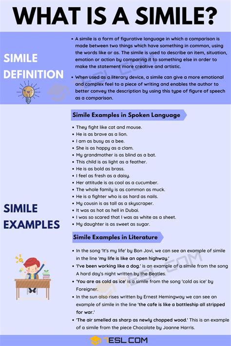 Simile Definition And Examples Of Simile In Spoken Language And