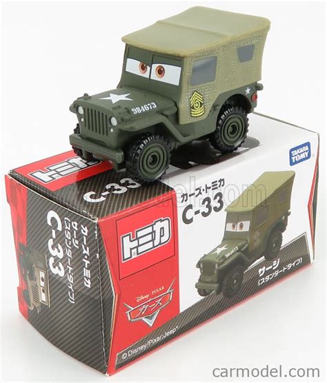 TOMICA C33 Echelle 1 64 WALT DISNEY PIXAR CARS SERGE MILITARY GREEN