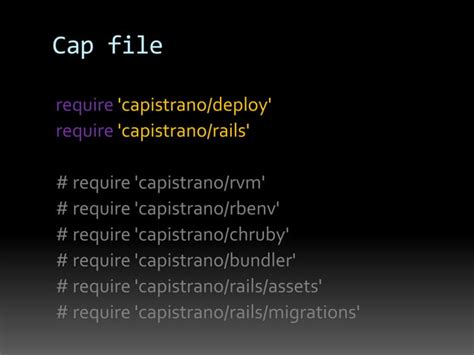 Capistrano Deployment Ppt