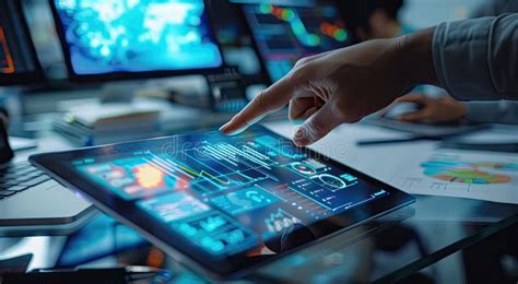 Using A Gadget With A Map On The Screen Navigating With Finger