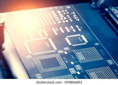 Automated Computer Chip Testing Stock Photos Images Photography