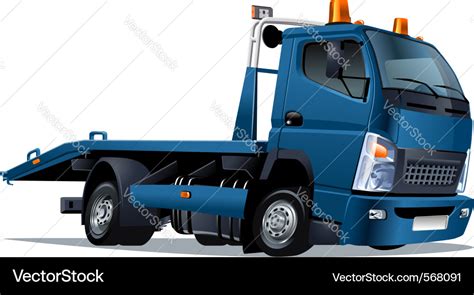 Cartoon Tow Truck Royalty Free Vector Image Vectorstock