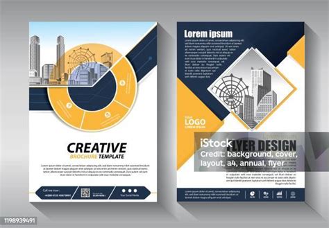Desain Brosur Mencakup Tata Letak Modern Laporan Tahunan Poster