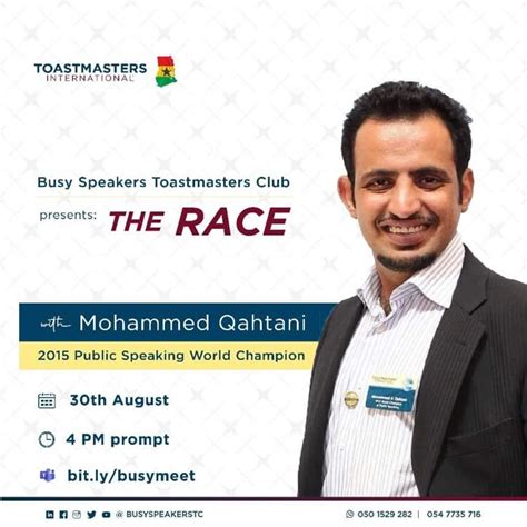Ghana Toastmasters Mohammed Qahtani Motivational Speaker Trainer