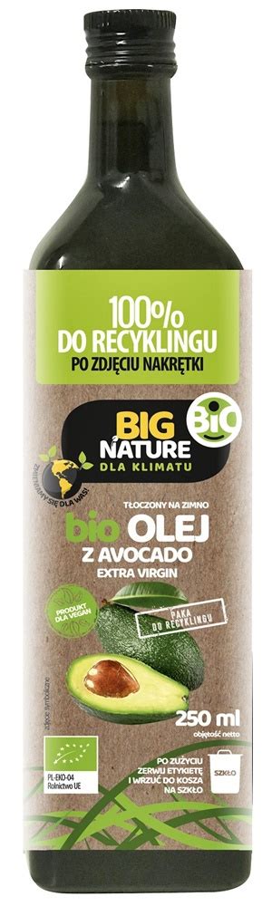 Olej Z Awokado Extra Virgin Ekologiczny BIO Ml Big Nature Sklep Zielonaesencja Pl