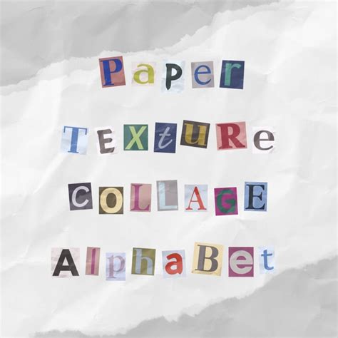 종이질감 콜라주 알파벳 빈티지 Ver