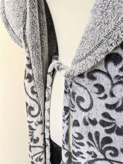 Fluffy Robe For Women Robe With Pockets Gray Women Robe Etsy