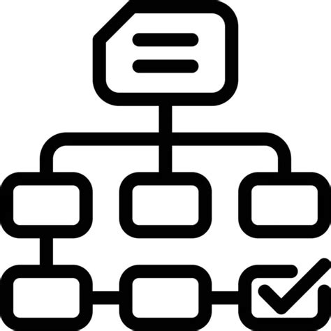 Flowchart Hierarchy Menu Icon Outline Style Stock Vector By ©iconfinder
