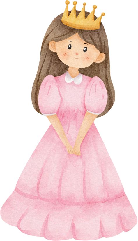 Cute Watercolor Princess 16547664 Png
