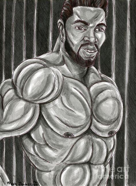 Bodybuilder Drawing By Travis Jimmerson Fine Art America