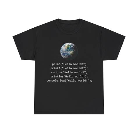 Hello World Funny T Shirt Programming Developers Python Java Geek Etsy