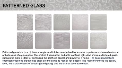 Patterned Glass Building Material Details Ppt