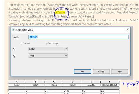 solved round up calculated total of revit schedule cell autodesk