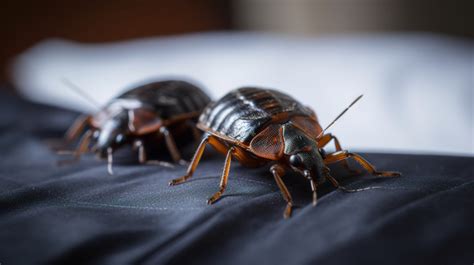 Cockroaches Two Are On A Black Sheet Bed Backgrounds  Free