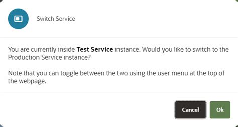 Switch From Test Service To Production Service Instance