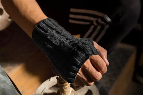 Guantes Largos De Punto Sin Dedos Guantes De Punto Térmicos Temu Mexico
