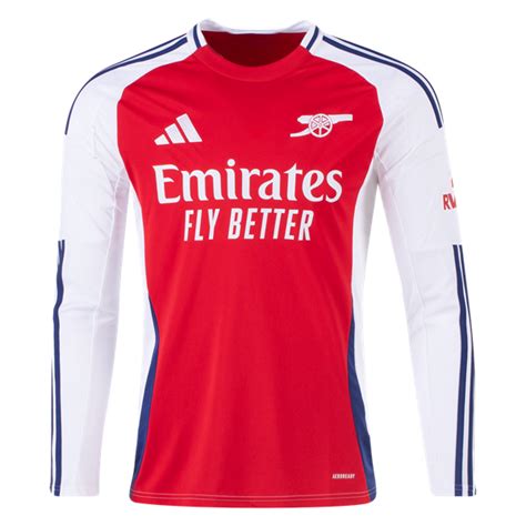 Mens Replica Adidas Arsenal Long Sleeve Home Jersey 2425 Soccercom