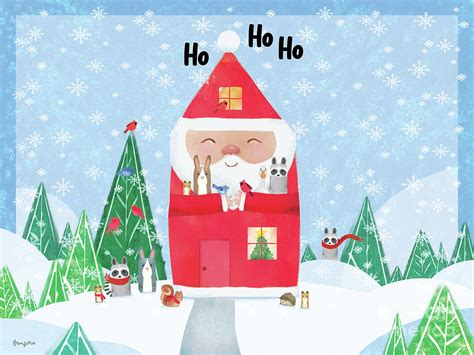Santas House And Friends Painting By Tracy Herrmann Fine Art America