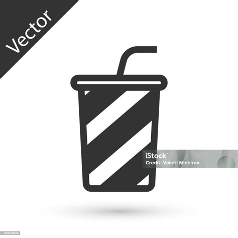 灰色玻璃與水圖示查出在白色背景蘇打水用吸管喝玻璃新鮮冷飲符號向量插圖向量圖形及更多含酒精飲品圖片 含酒精飲品 大自然 態度瀟灑
