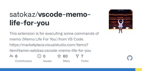GitHub Satokaz Vscode Memo Life For You This Extension Is For Executing Some Commands Of Memo