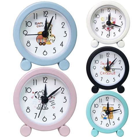 1pcs Cute Cartoon Mini Metal Alarm Clock Portable Vicedeal
