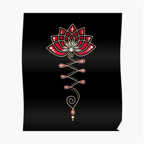 Lotus Flower Unalome Yoga Meditation Awareness Zen Poster For Sale By SauneHase Redbubble