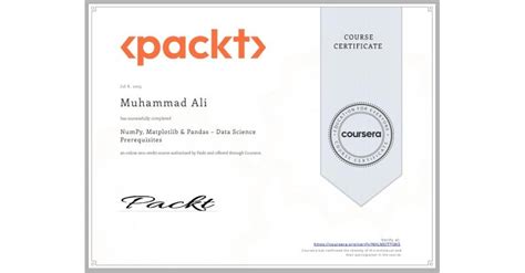 I Am Glad To Announce That I Completed The Course “numpy Matplotlib