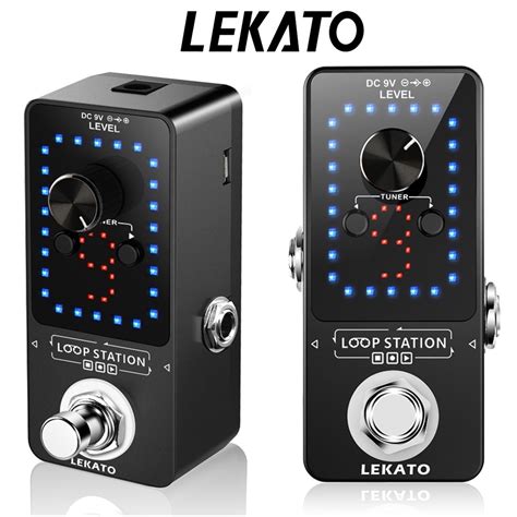 Lekato Looper Effect Pedal Electric Guitar Bass Loop Tuner 40 Minutes