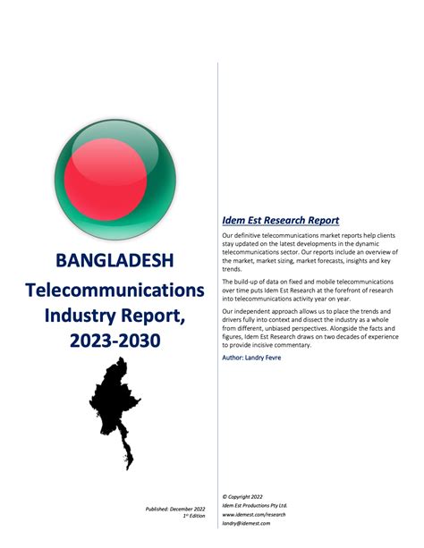 Bangladesh Telecoms Industry Report 2023 2030