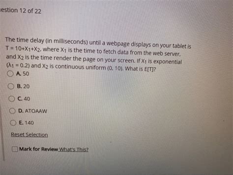 solved estion 12 of 22 the time delay in milliseconds